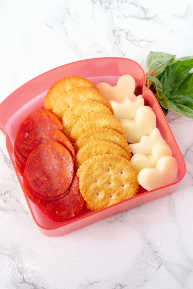 Pizza Crackers DIY Lunchables • MidgetMomma