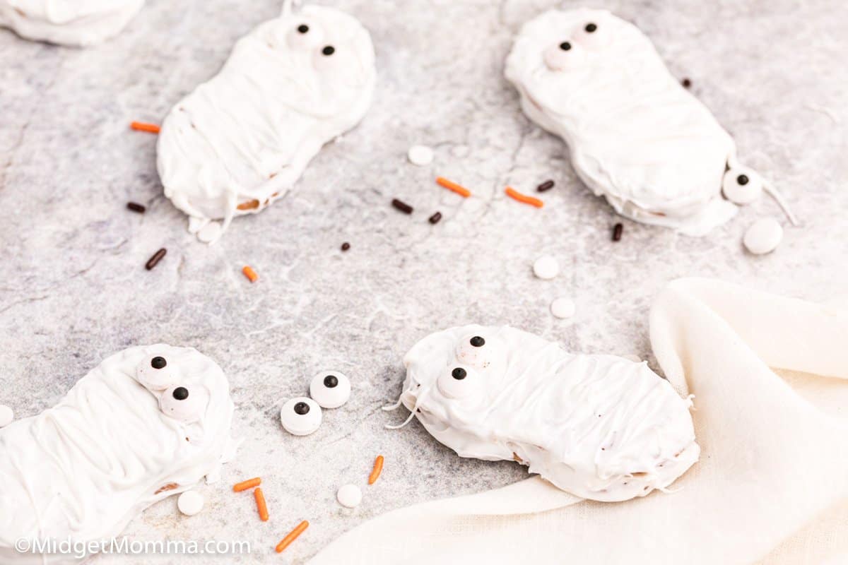 Mummy Nutter Butter Cookies Halloween Treat