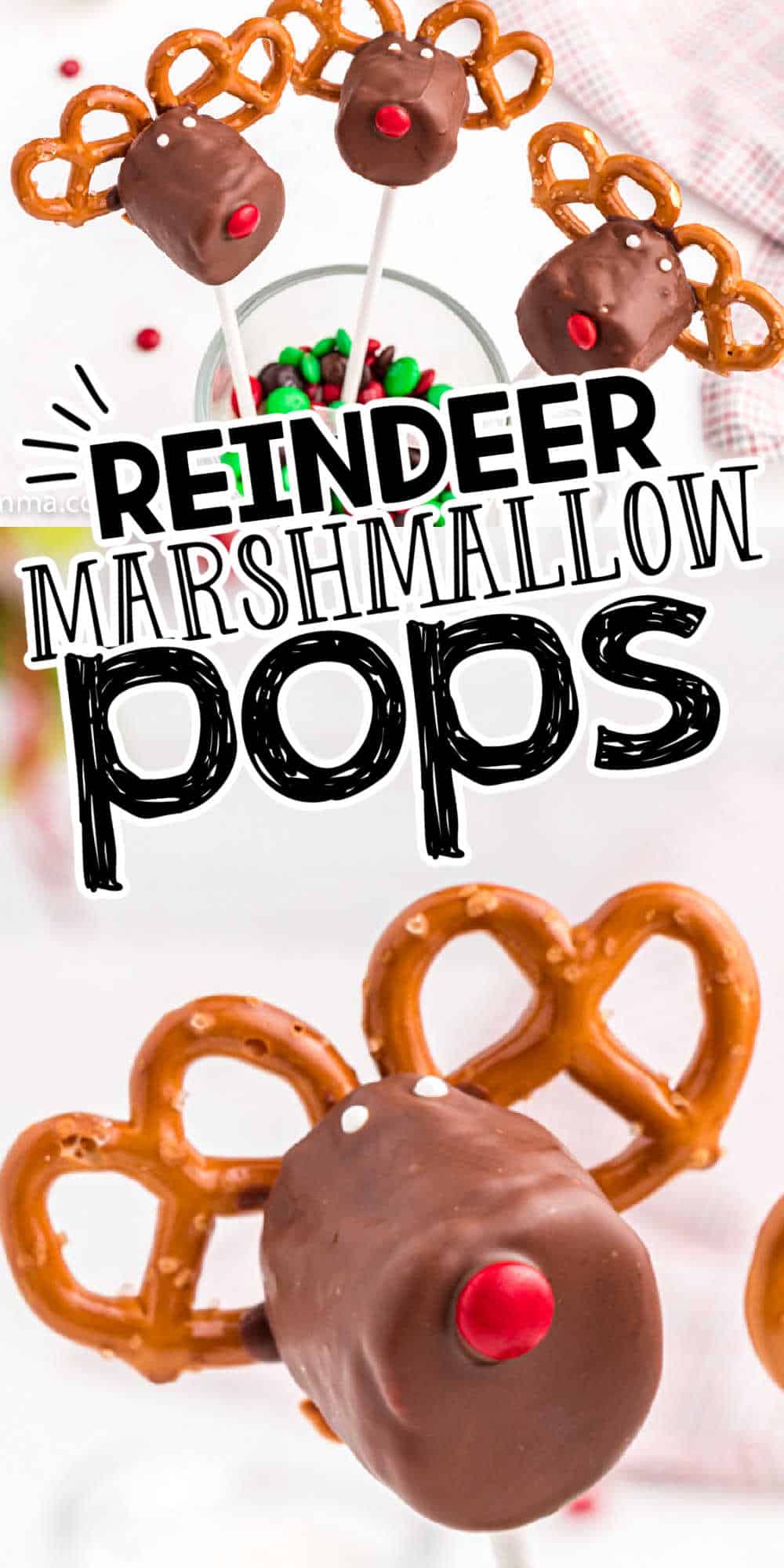 Reindeer Marshmallow Pops. Easy Christmas Treat Recipe
