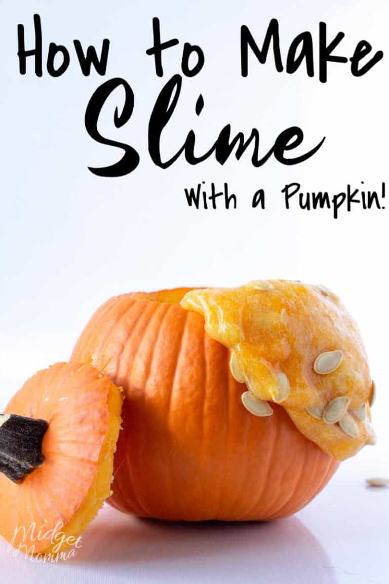 Pumpkin Slime - How to Make Slime with a Real Pumpkin • MidgetMomma