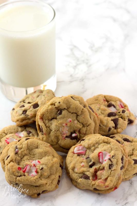 Peppermint Chocolate Chip Cookies • MidgetMomma