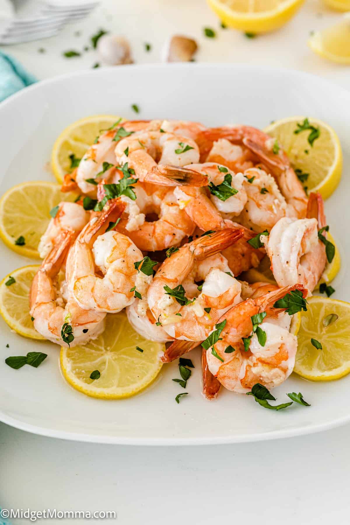 Baked Lemon Garlic Shrimp Recipe • MidgetMomma