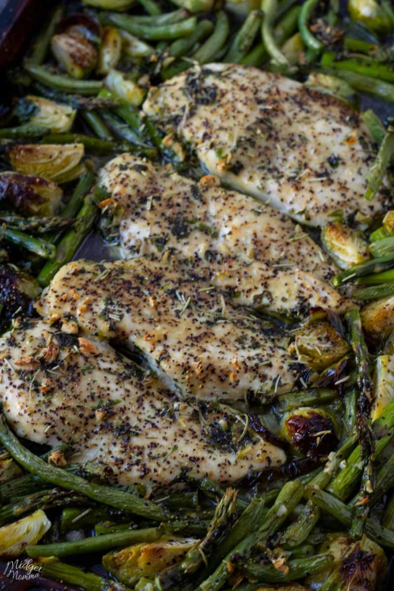 Butter and Herbs Sheet Pan Chicken and Vegetables • MidgetMomma
