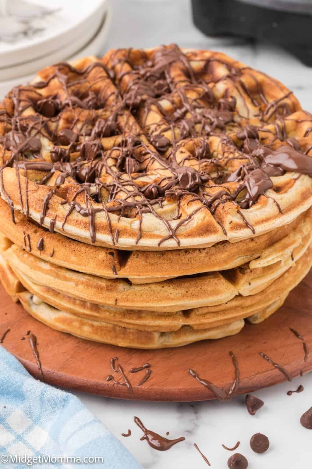 Chocolate Chip Waffles Recipe • MidgetMomma