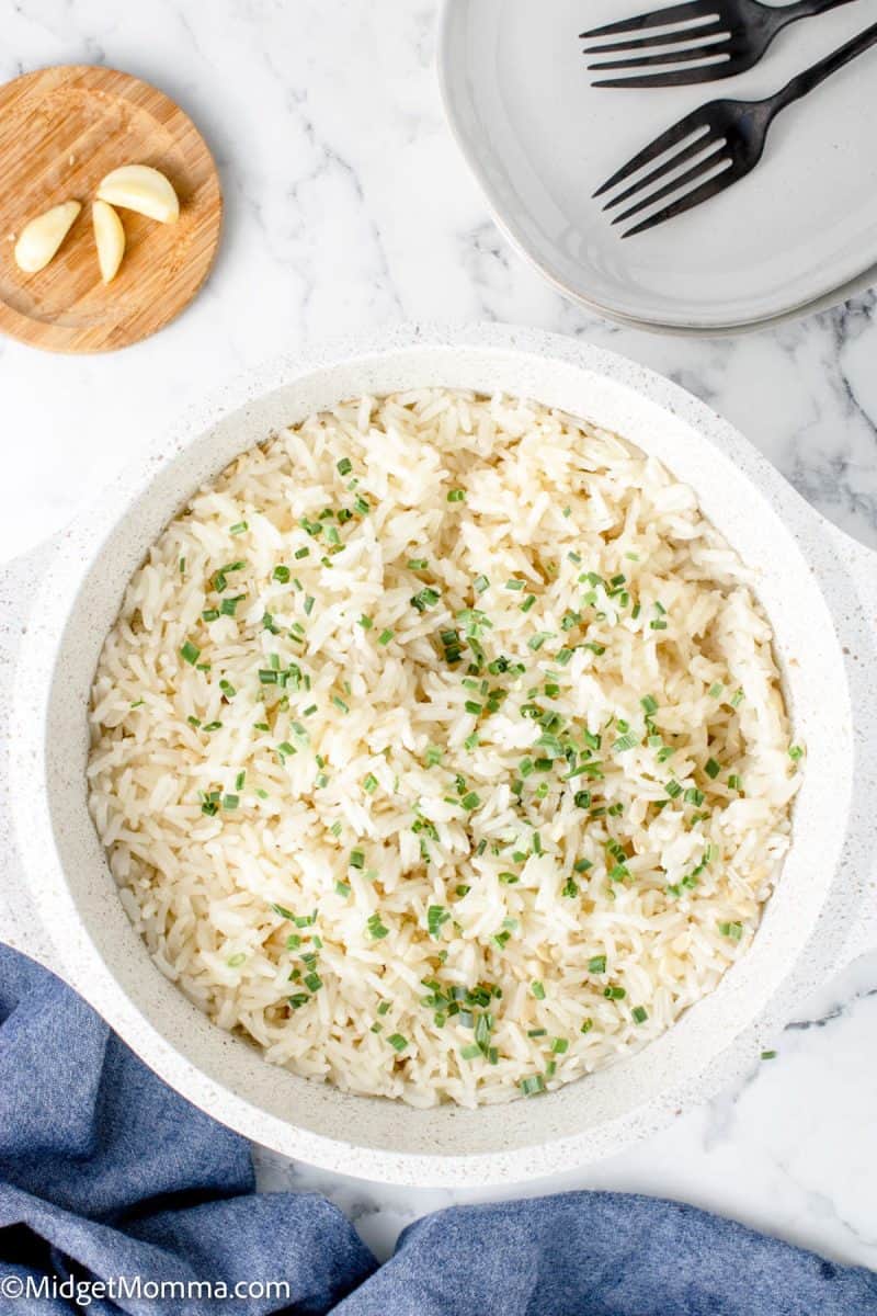 Easy Garlic Butter Rice • MidgetMomma