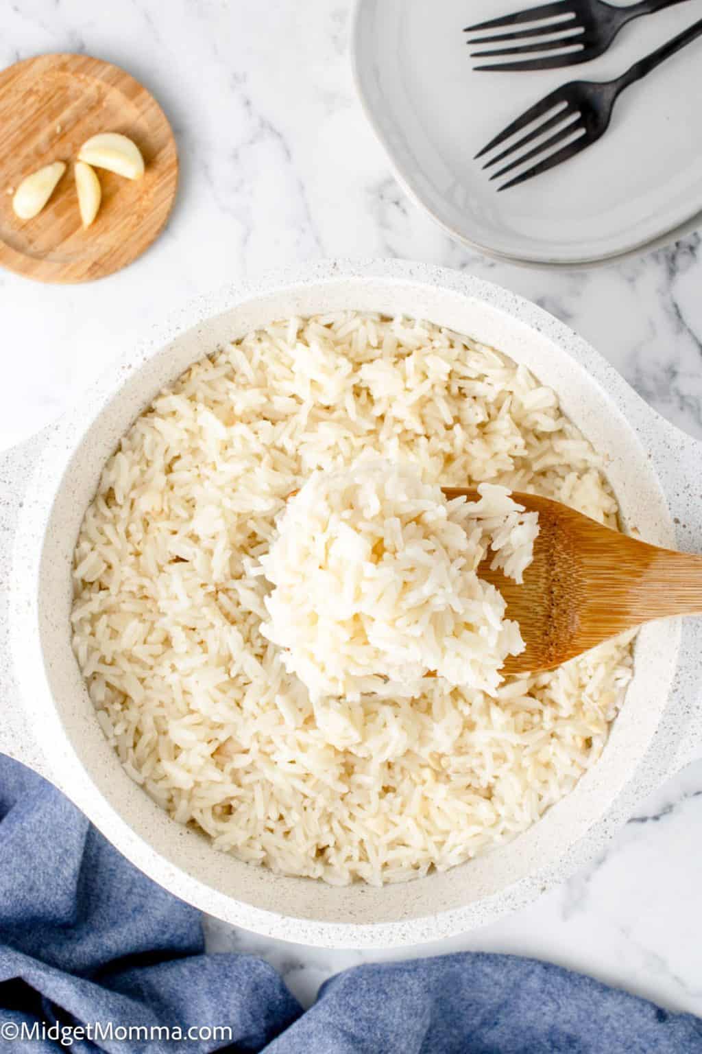 Easy Garlic Butter Rice • MidgetMomma