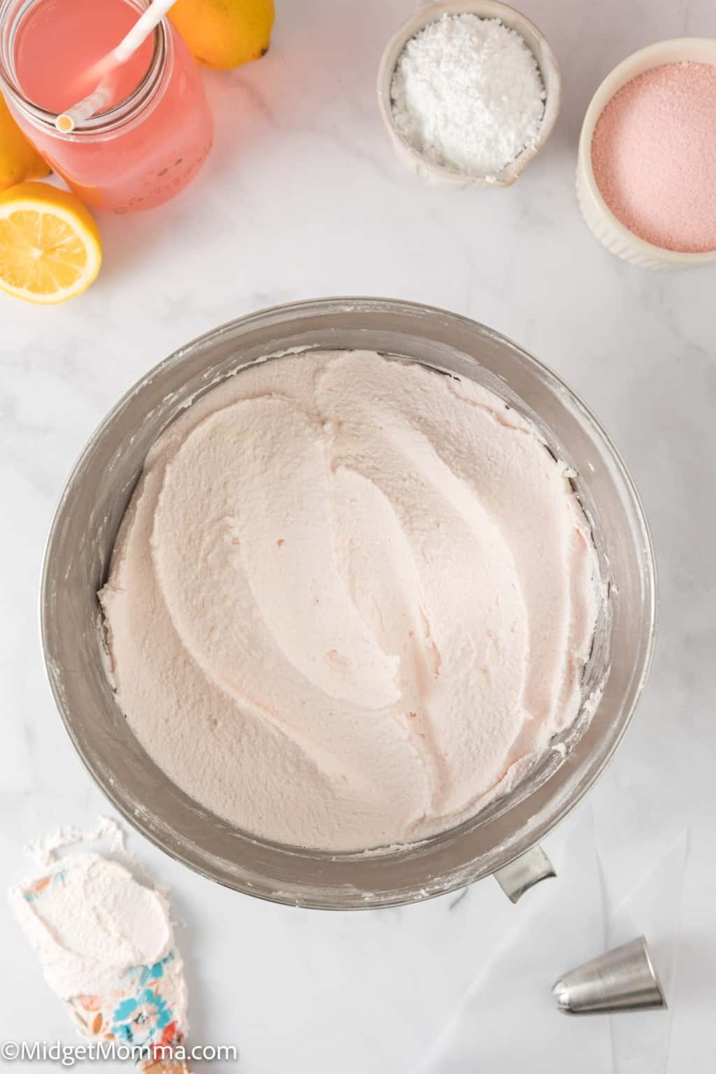 Pink Lemonade Buttercream Frosting Recipe • MidgetMomma