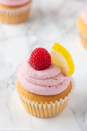 Lemon Raspberry Cupcakes Recipe • MidgetMomma