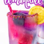 Unicorn Lemonade made with Homemade Lemonade Recipe