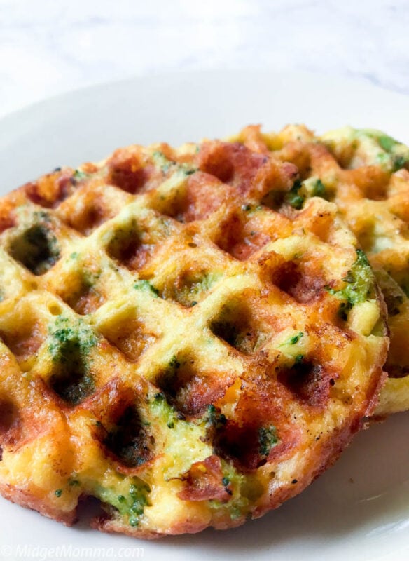 Broccoli and Cheese Chaffle Recipe • MidgetMomma