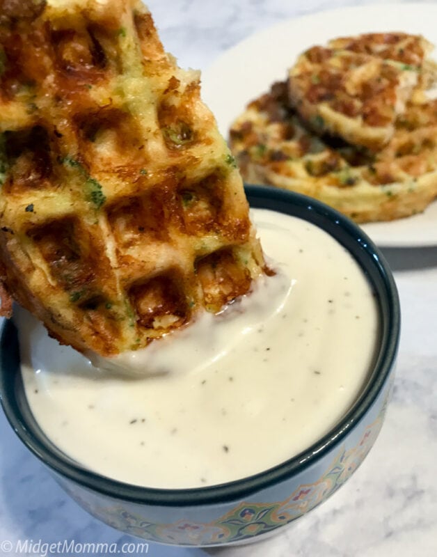 Cheddar Chicken and Broccoli Chaffle • MidgetMomma