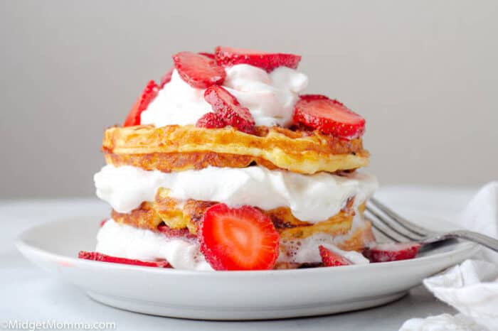 Strawberry Shortcake Chaffle Recipe • MidgetMomma