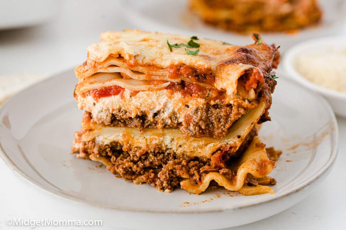 The BEST Homemade Lasagna Recipe • MidgetMomma
