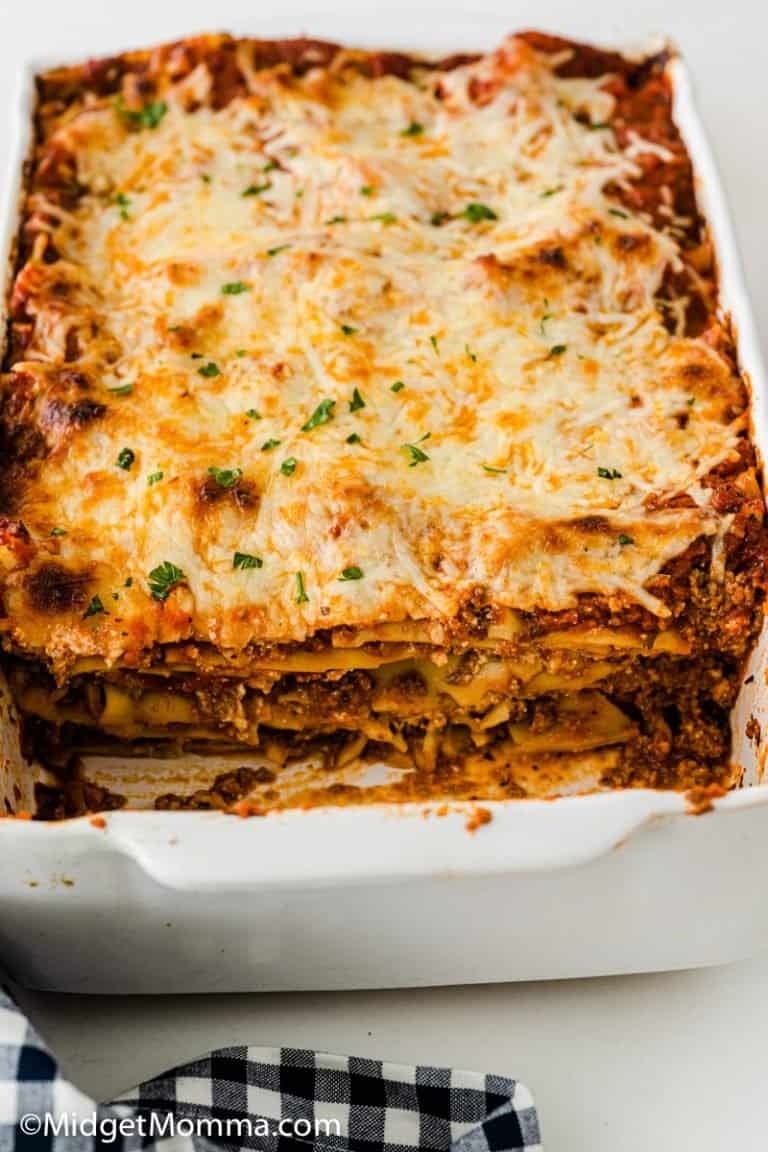 The BEST Homemade Lasagna Recipe • MidgetMomma