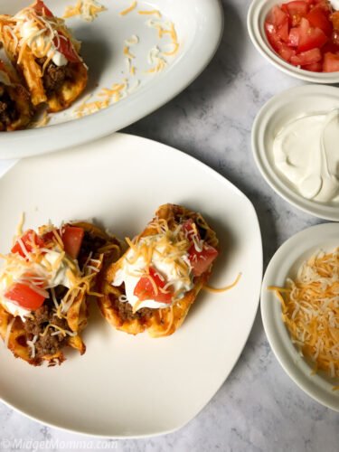 Keto Chaffle Taco Shells Recipe • MidgetMomma