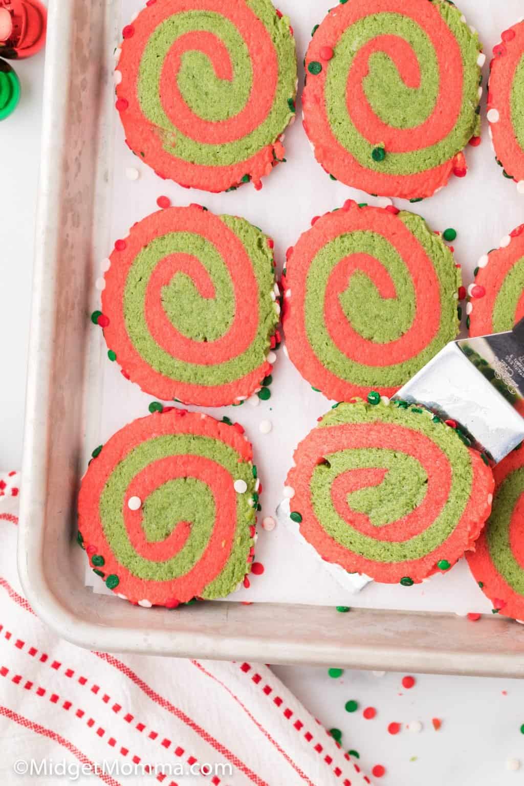 Whoville Cookies (Christmas Pinwheel Cookies) • MidgetMomma