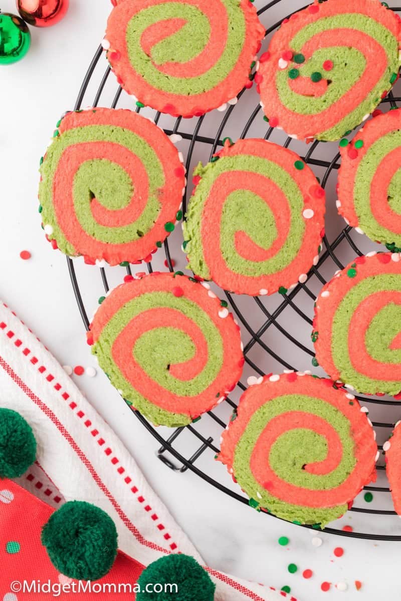 Whoville Cookies (Christmas Pinwheel Cookies) • MidgetMomma