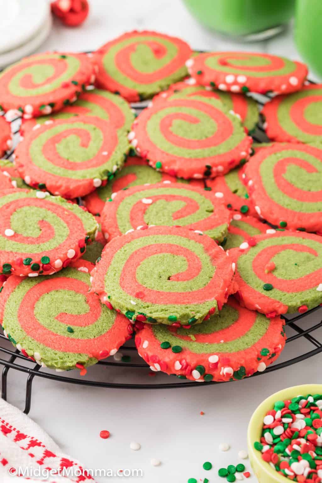 Whoville Cookies (Christmas Pinwheel Cookies) • MidgetMomma