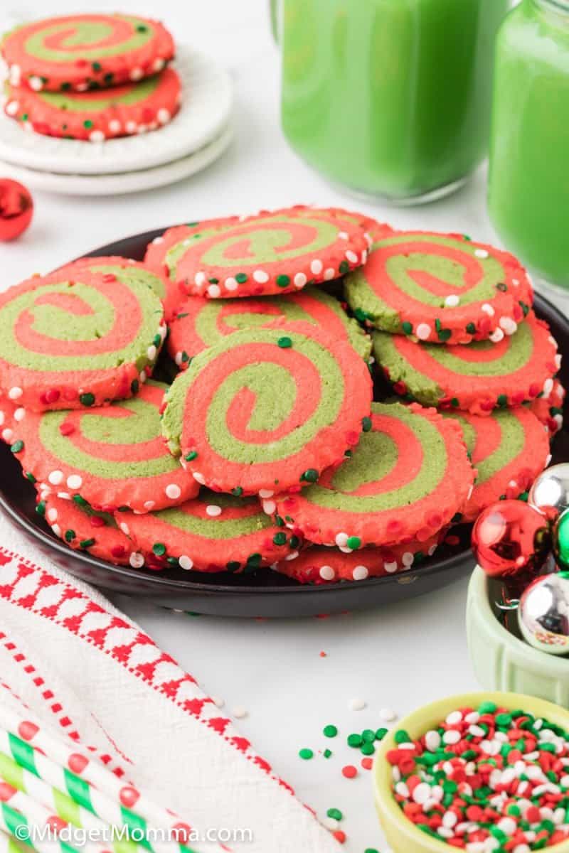 Whoville Cookies (Christmas Pinwheel Cookies) • MidgetMomma