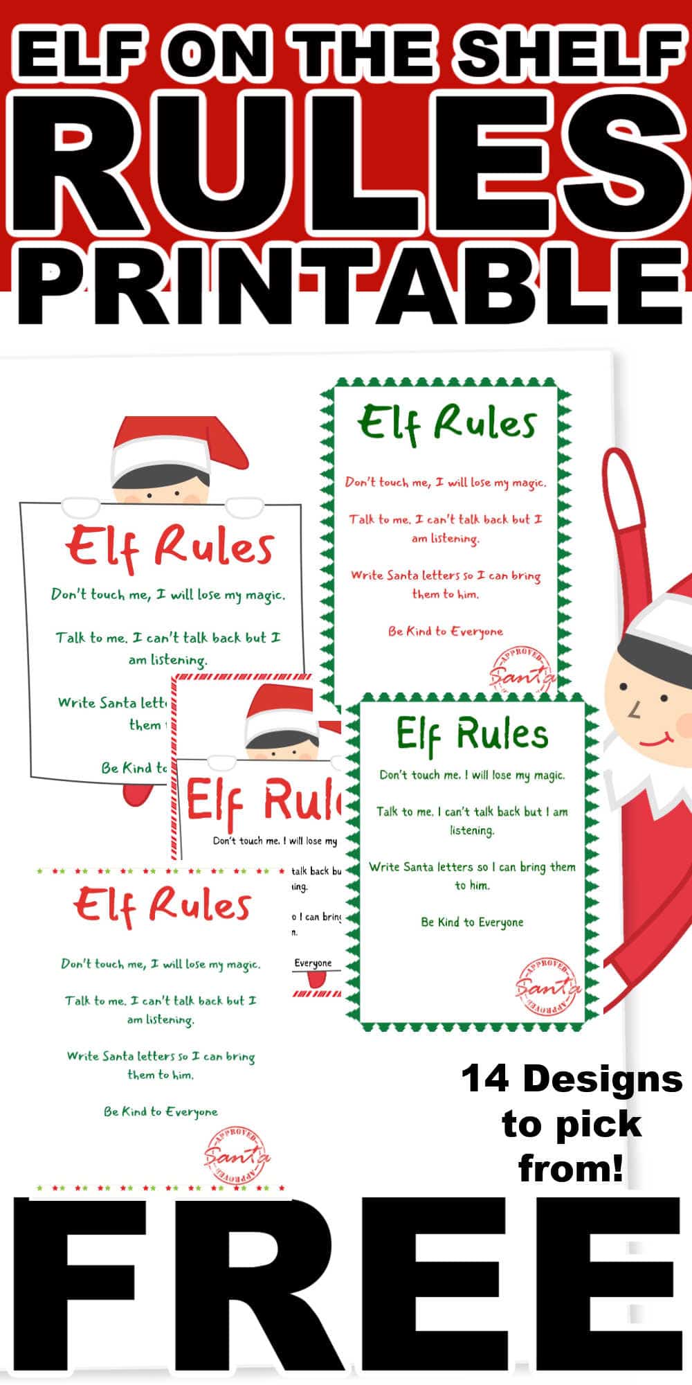 Elf on the Shelf Rules + FREE Printable! • MidgetMomma