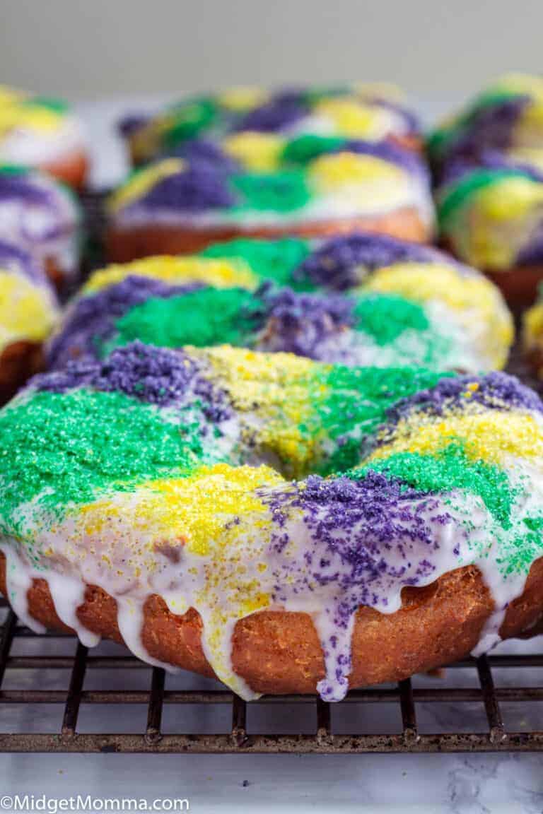 Mardi Gras Cinnamon Donuts • MidgetMomma