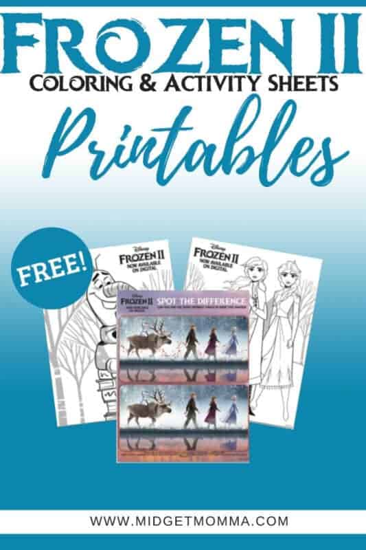 Frozen 2 Movie Coloring and Activity Sheet Printables • MidgetMomma