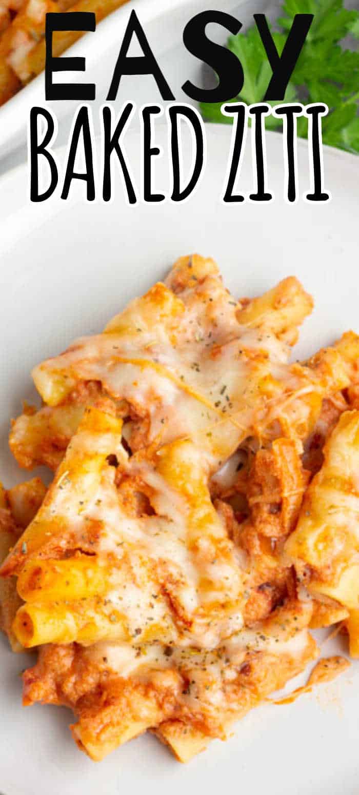 Cheesy Easy Baked Ziti Recipe - MidgetMomma.com