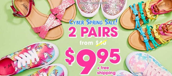 2 Pairs of JustFab Kids Shoes only $9.95! + FREE Shipping!!