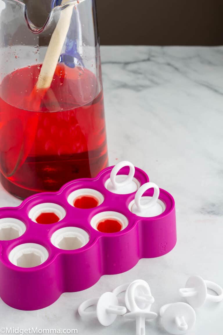 How to Make Raspberry Homemade Pedialyte Pops • MidgetMomma