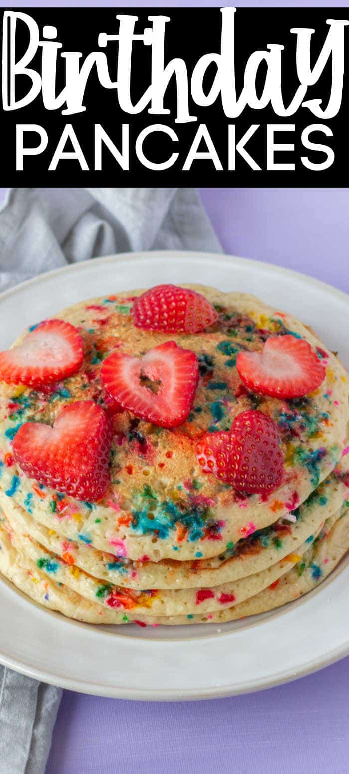 Funfetti Birthday Cake Pancakes Recipe • MidgetMomma
