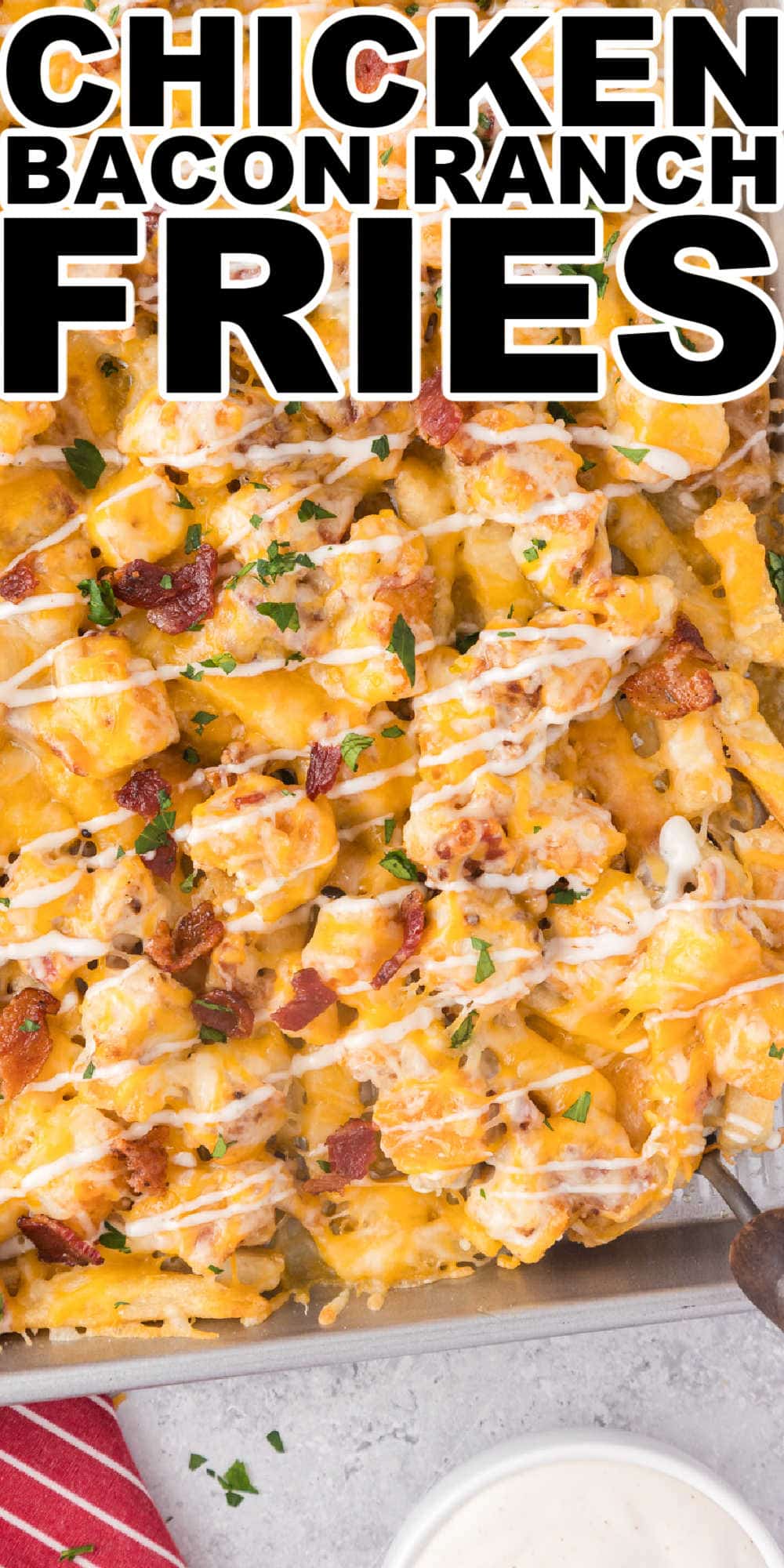 Cheesy Loaded Chicken Bacon Ranch Fries Recipe • MidgetMomma