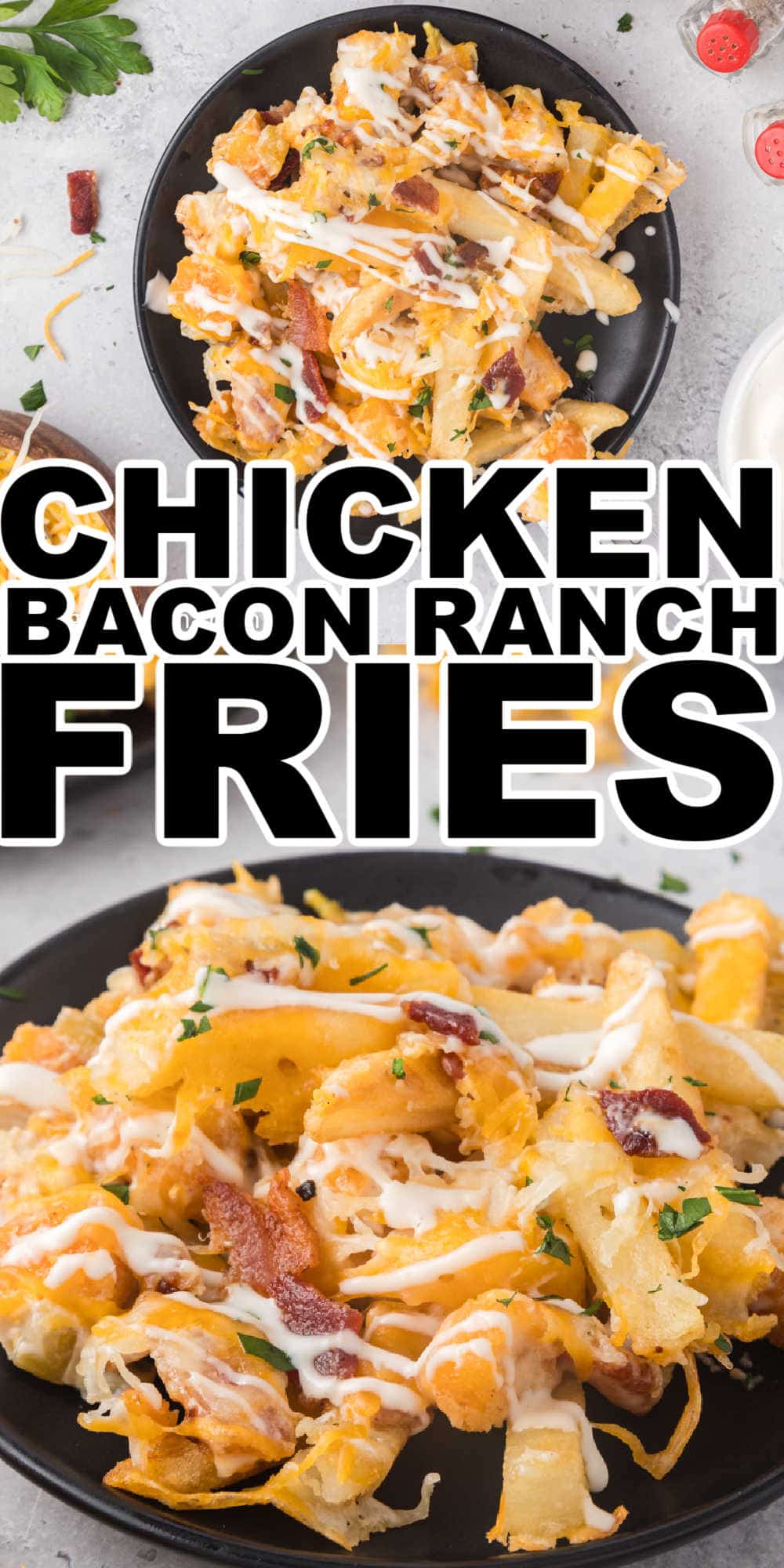 Cheesy Loaded Chicken Bacon Ranch Fries Recipe • MidgetMomma