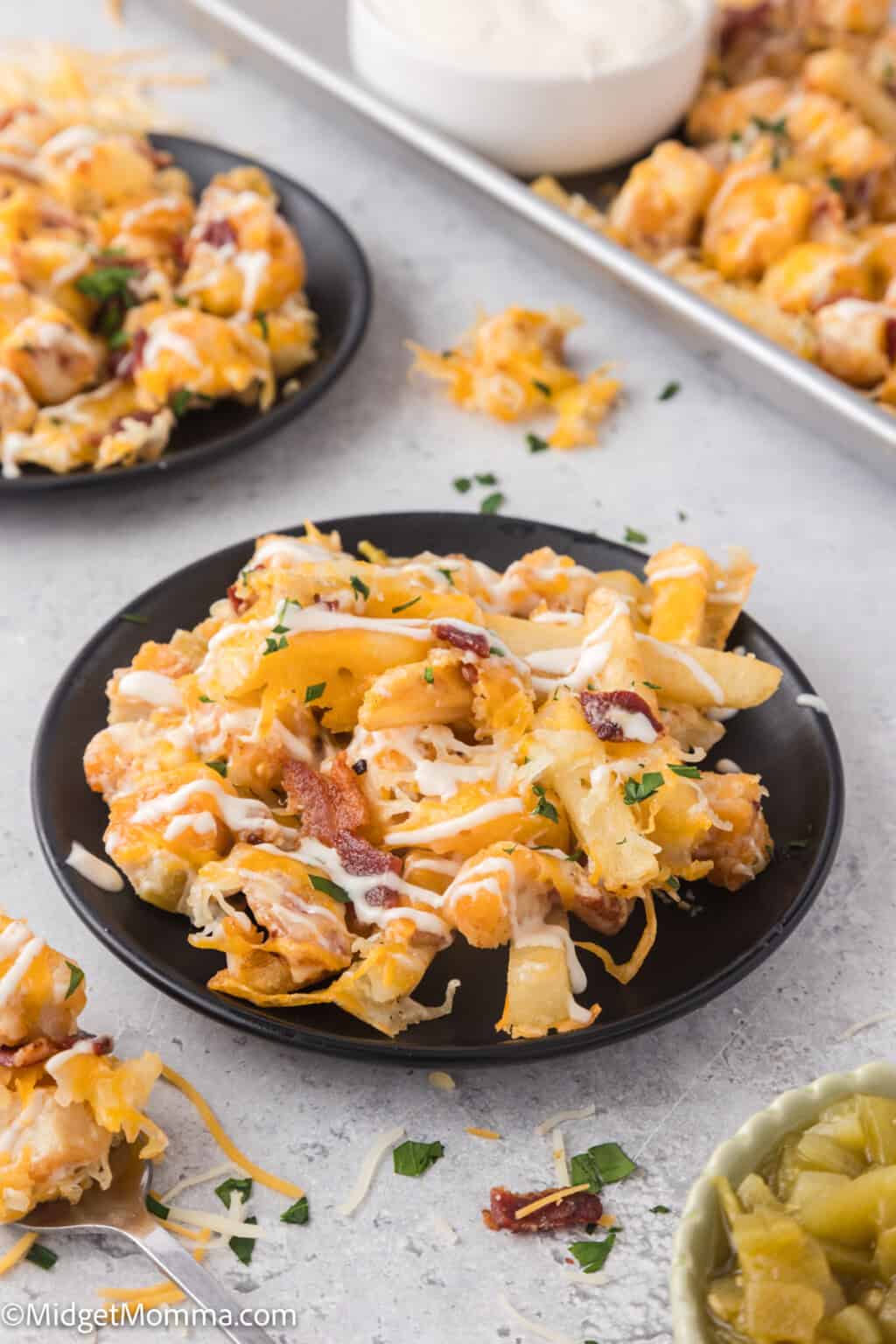 Cheesy Loaded Chicken Bacon Ranch Fries Recipe • MidgetMomma