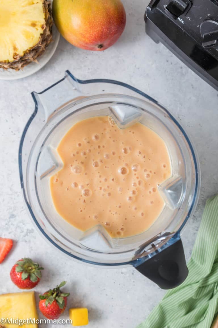 Tropical Mango Pineapple Fruit Smoothie Recipe • MidgetMomma