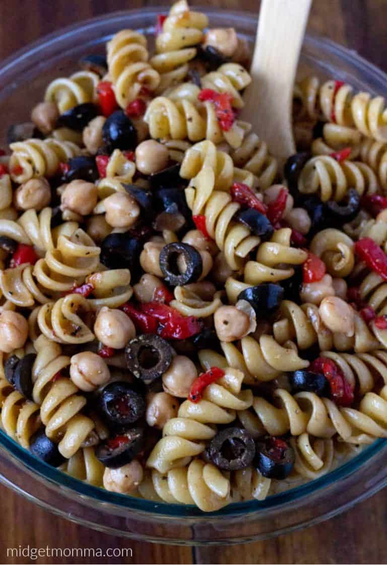 Quick & Easy Chickpea Pasta Salad Recipe • MidgetMomma