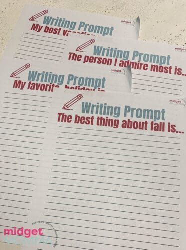 Weekly Writing Prompts for kids (FREE Printable Pack!) • MidgetMomma