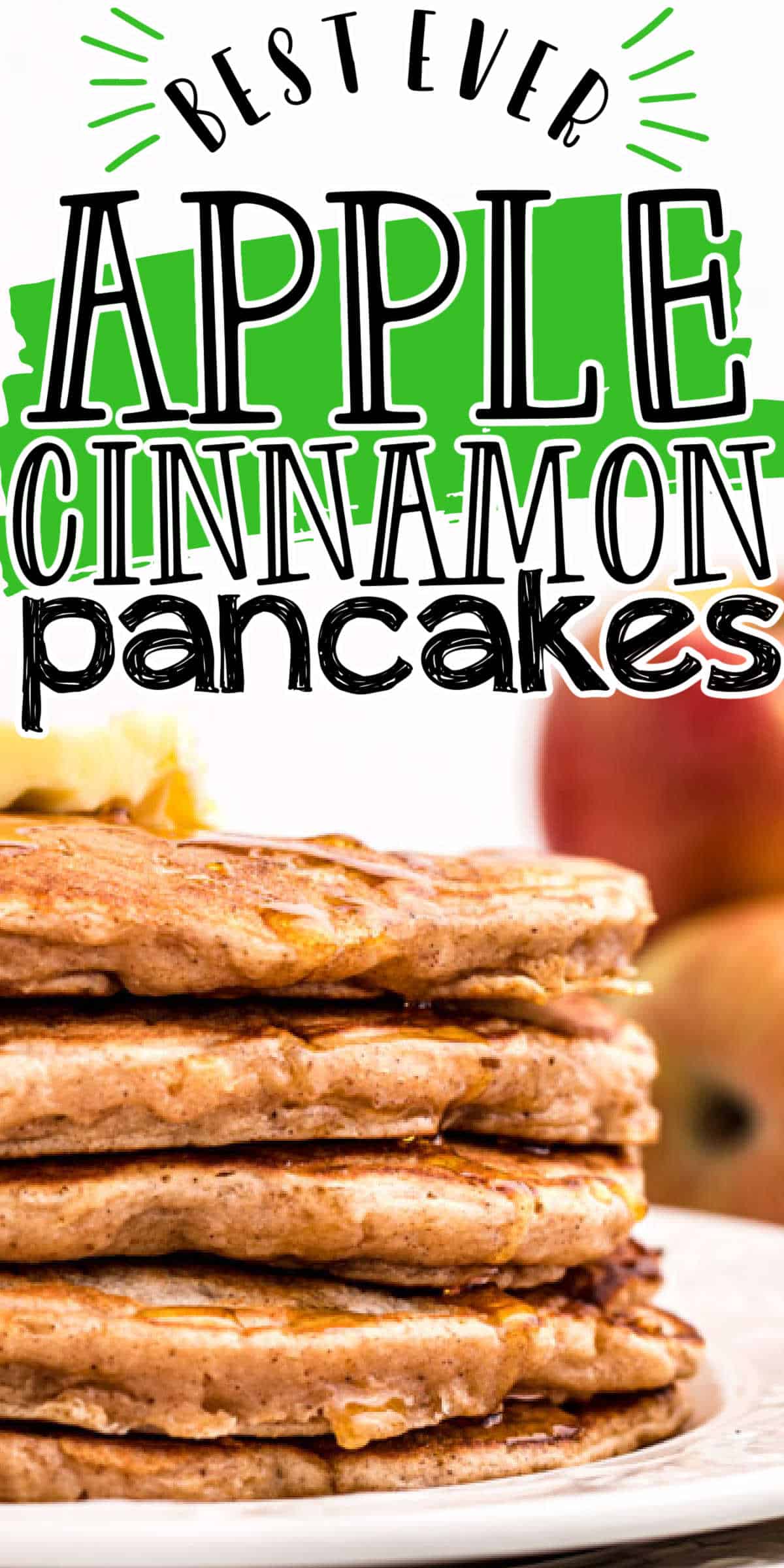 Fluffy Apple Cinnamon Pancakes • MidgetMomma.com