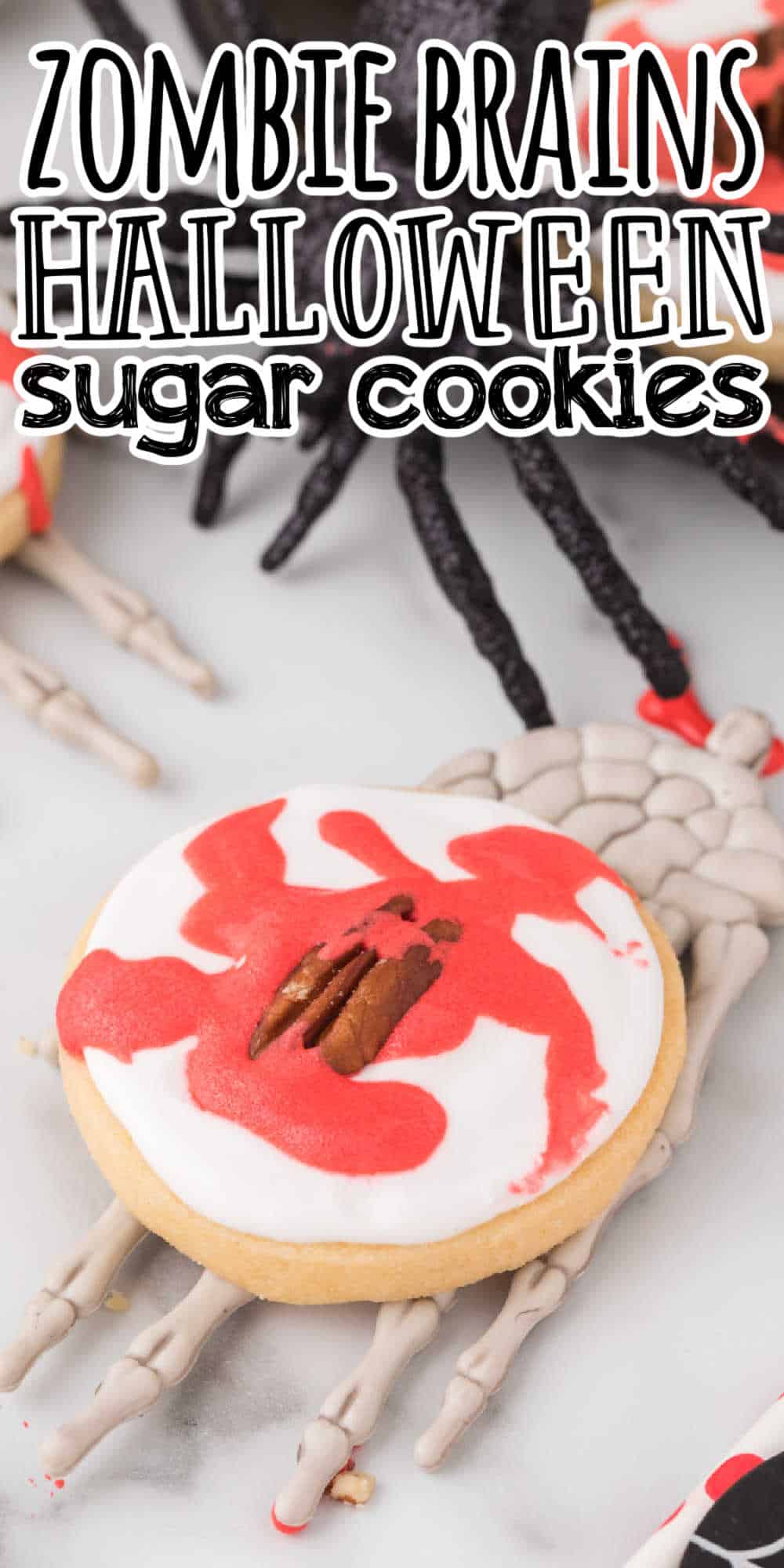 Zombie Brain Halloween Sugar Cookies • MidgetMomma