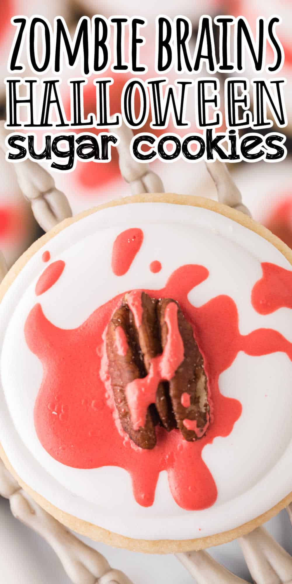 Zombie Brain Halloween Sugar Cookies • MidgetMomma