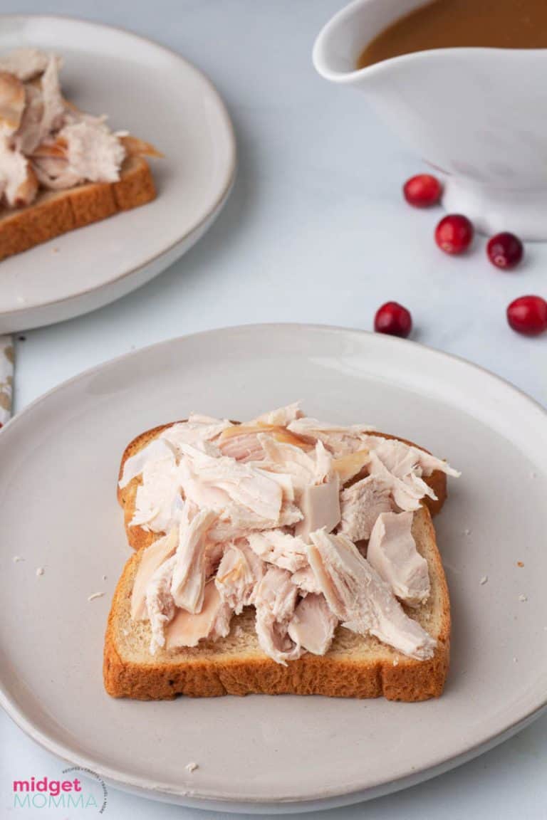 Hot Turkey Sandwich (Open Faced Turkey Sandwich) • MidgetMomma