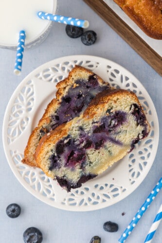 Easy The Best Moist Blueberry Bread Recipe • MidgetMomma