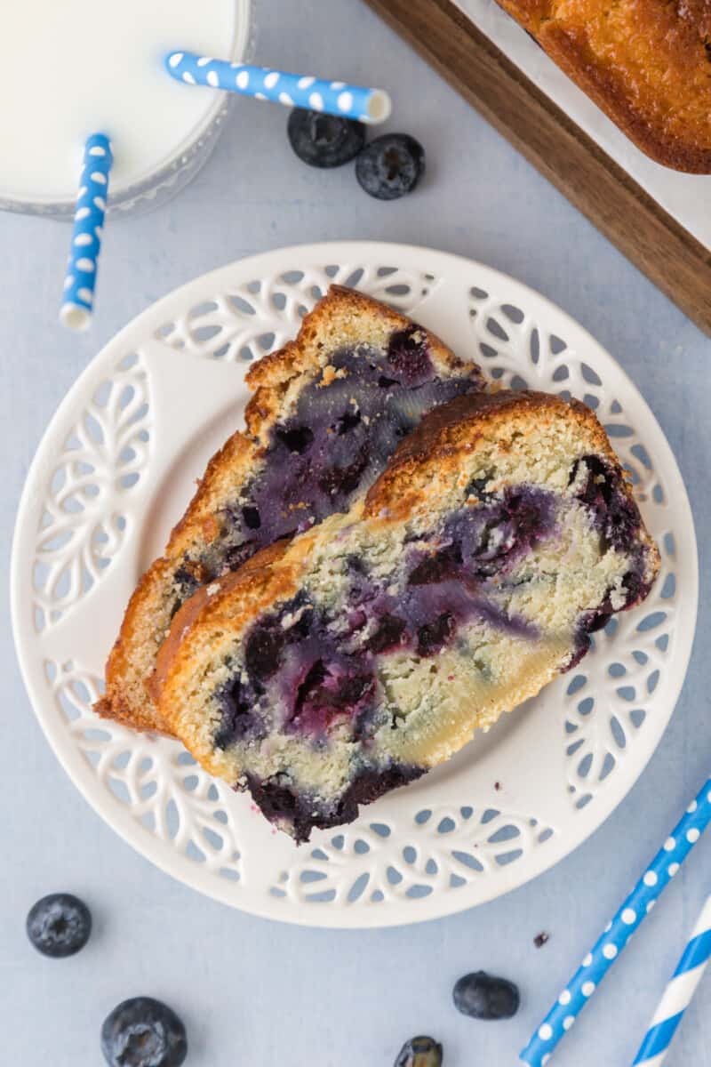 Easy The Best Moist Blueberry Bread Recipe • MidgetMomma