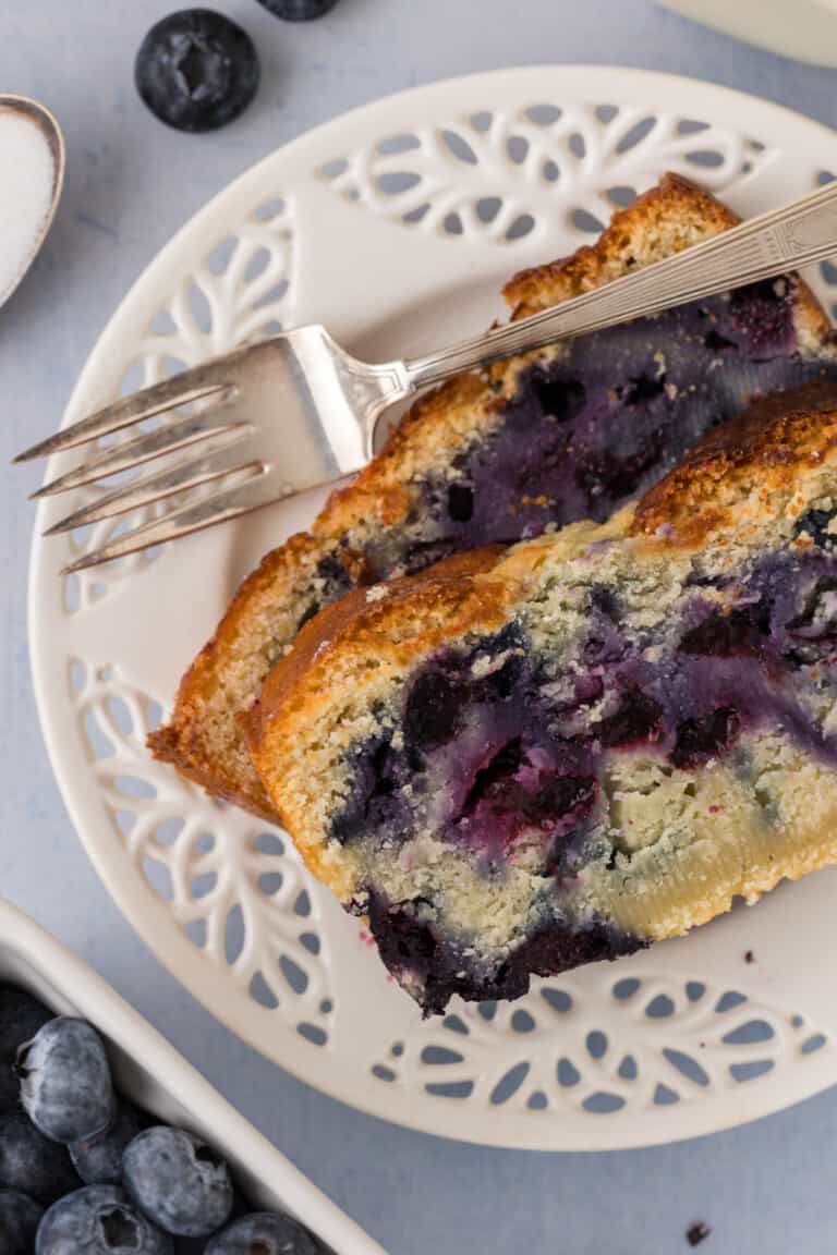Easy The Best Moist Blueberry Bread Recipe • MidgetMomma