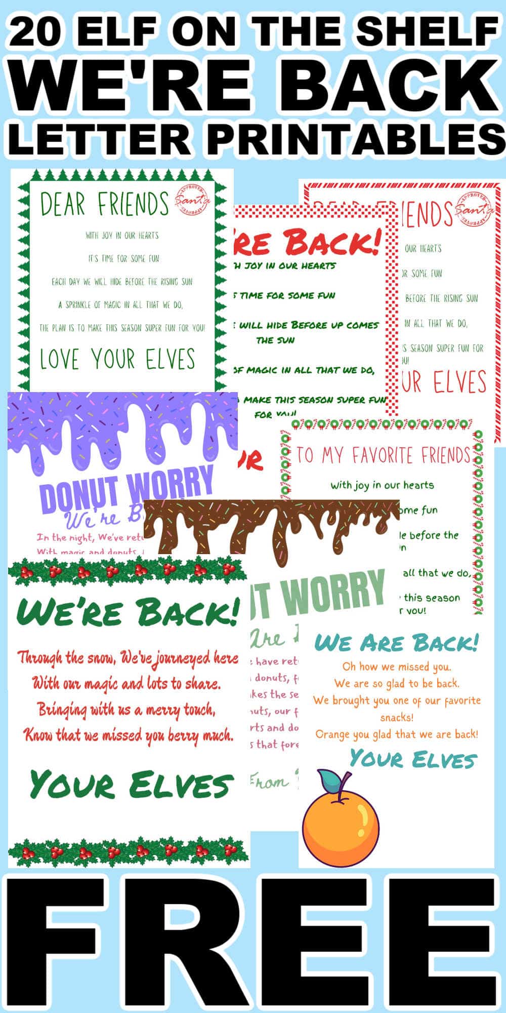 21 FREE "We Are Back" Elf on the Shelf Arrival Letters Printables ...
