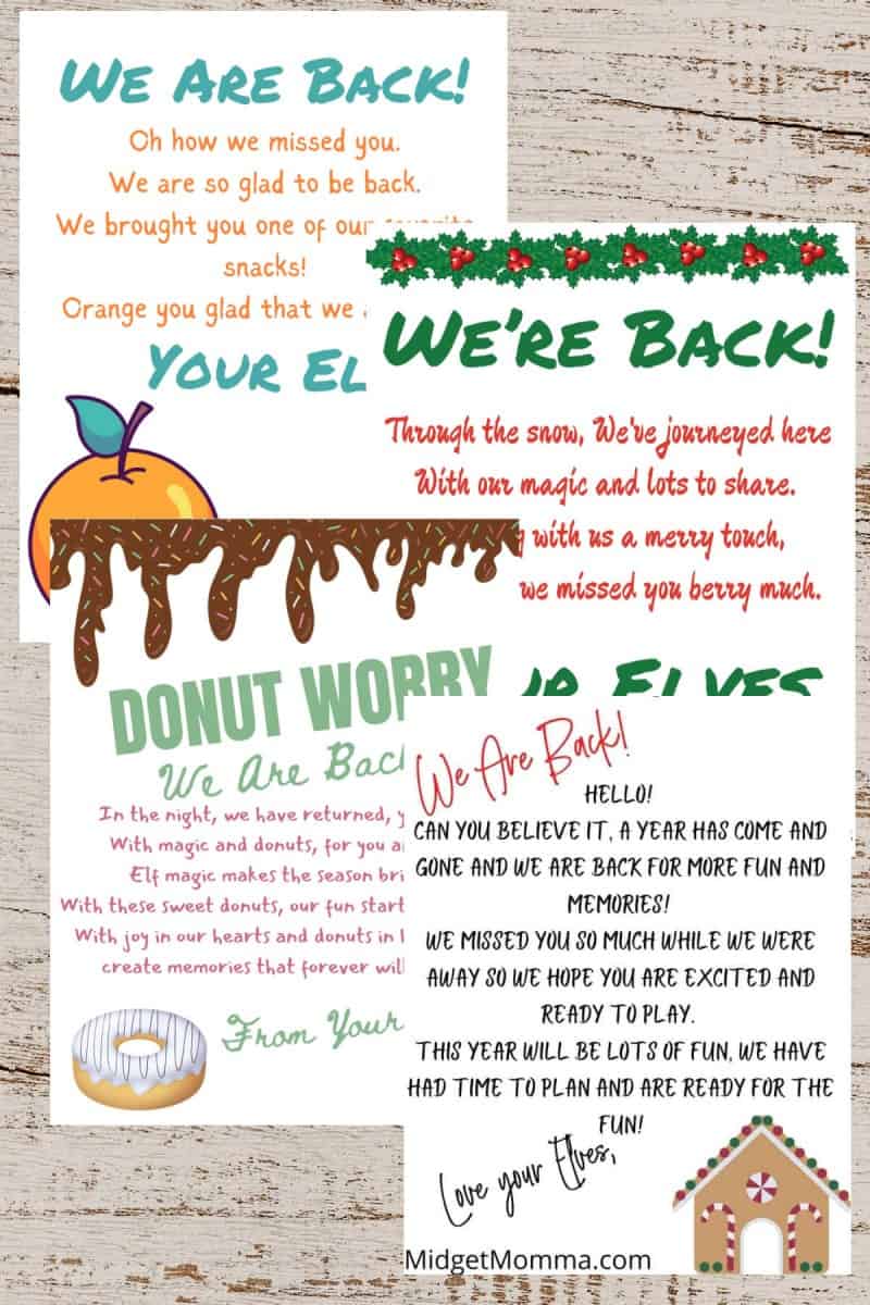 21 FREE "We Are Back" Elf on the Shelf Arrival Letters Printables ...