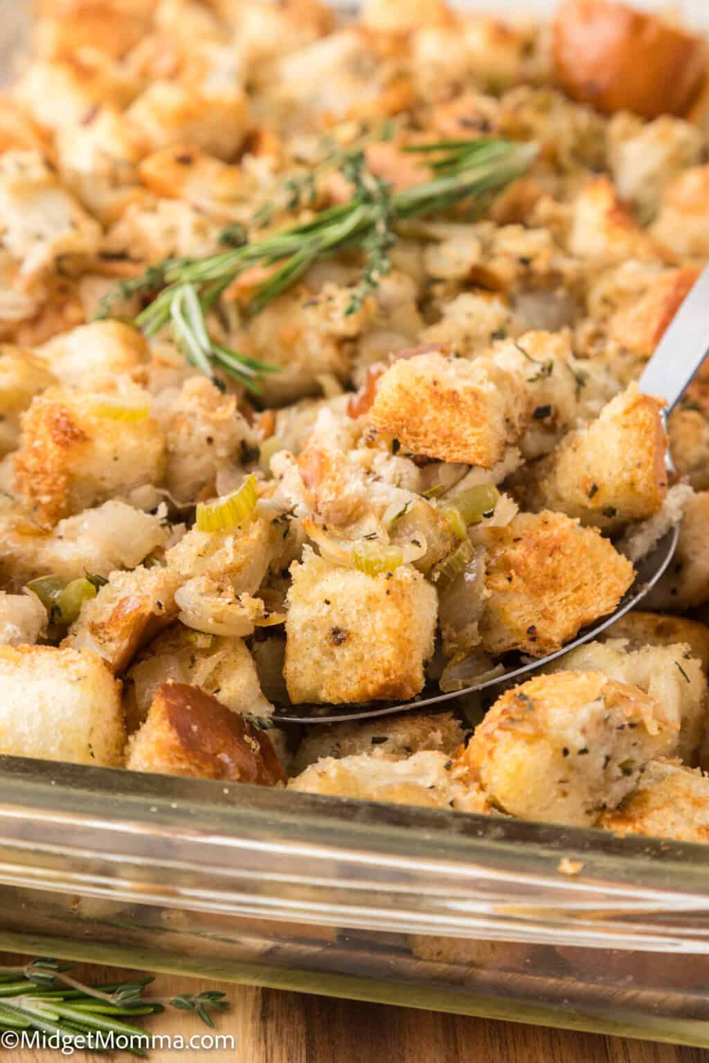 Rosemary Sage Homemade Stuffing (Made with fresh bread)
