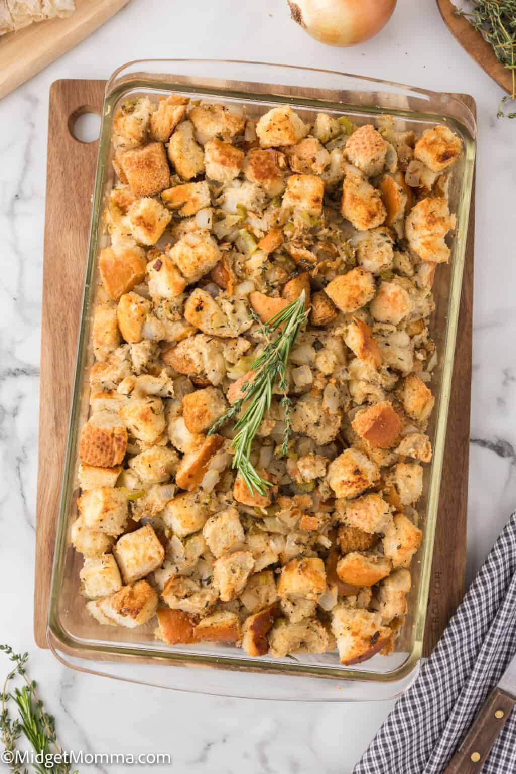 Rosemary Sage Homemade Stuffing (Made with fresh bread)