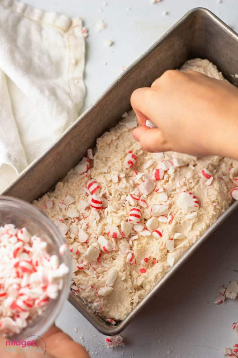 Peppermint Ice Cream Bread- ONLY 3 Ingredients! • MidgetMomma