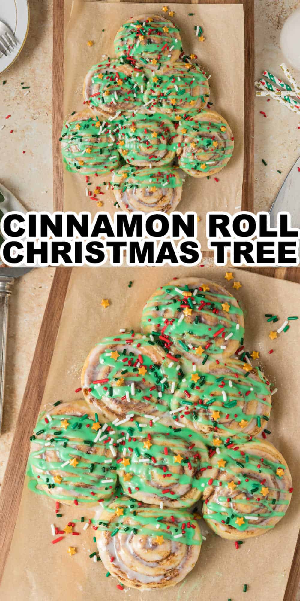 EASY Cinnamon Roll Christmas Tree • MidgetMomma