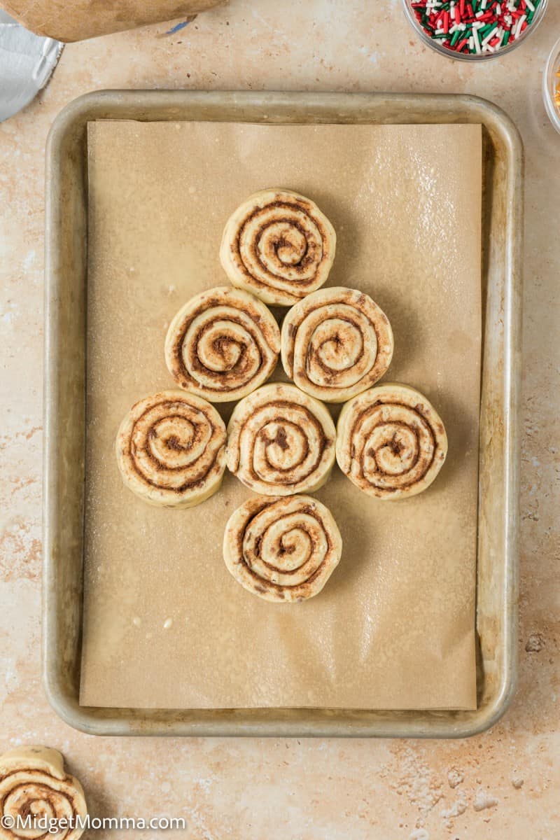 EASY Cinnamon Roll Christmas Tree • MidgetMomma